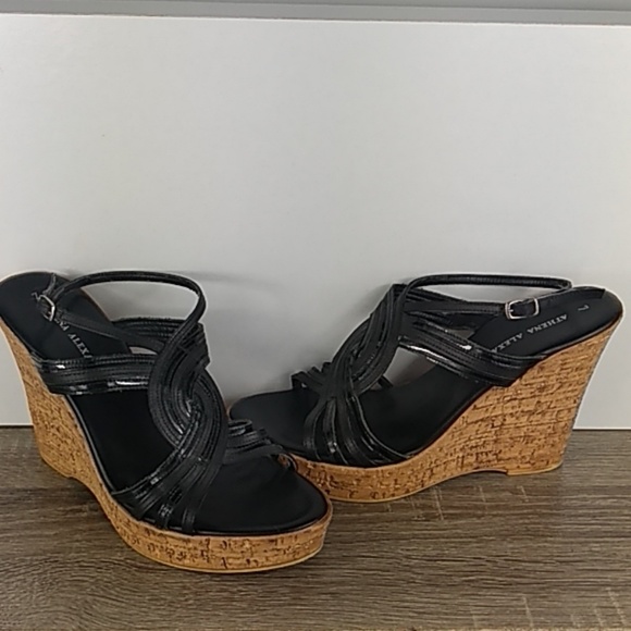 Athena Alexander | Shoes | Athena Alexander Black Wedge Sandal ...